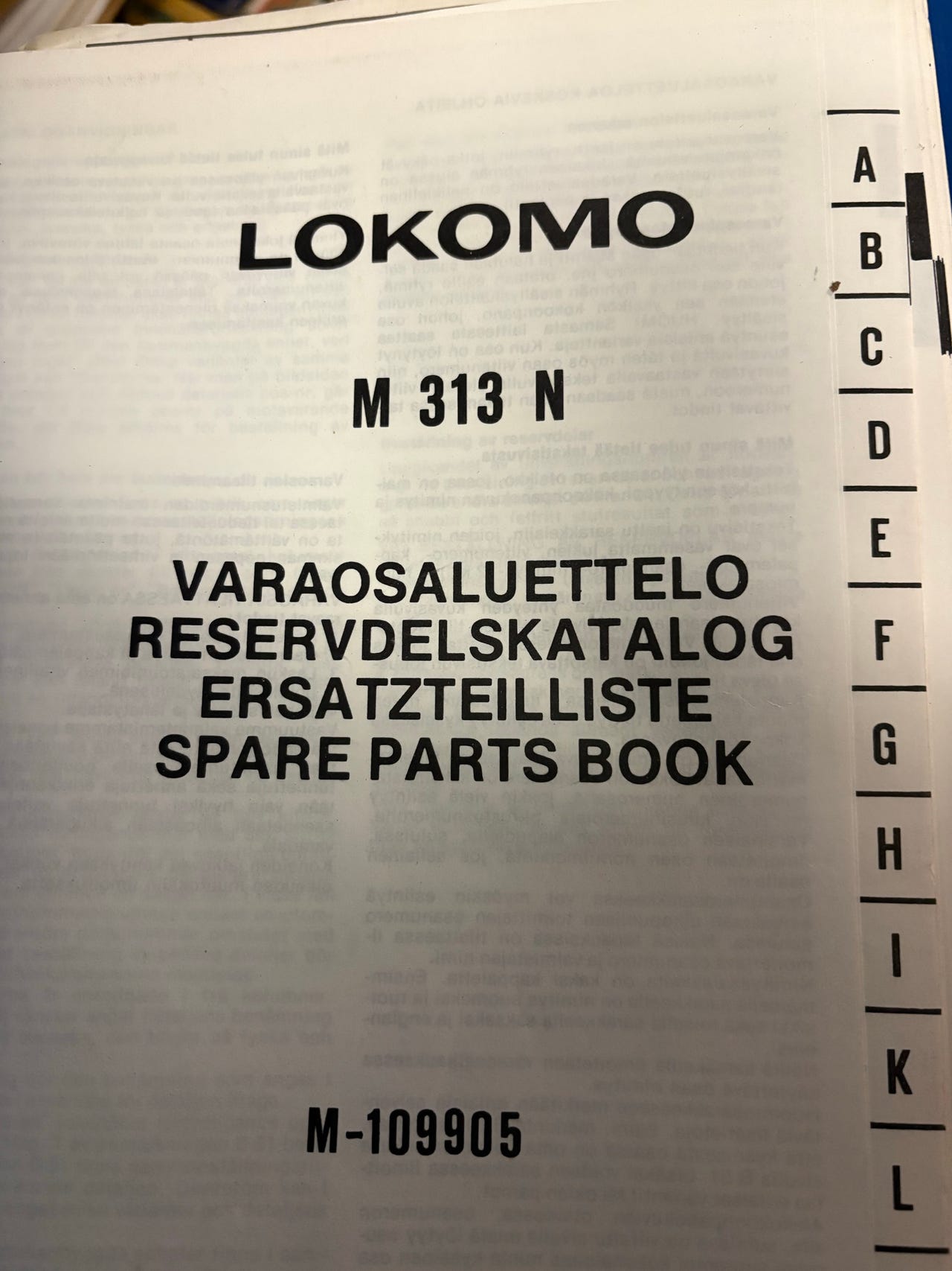 Lokomo M 313 N mobiilinosturi varaosaluettelo | Tori