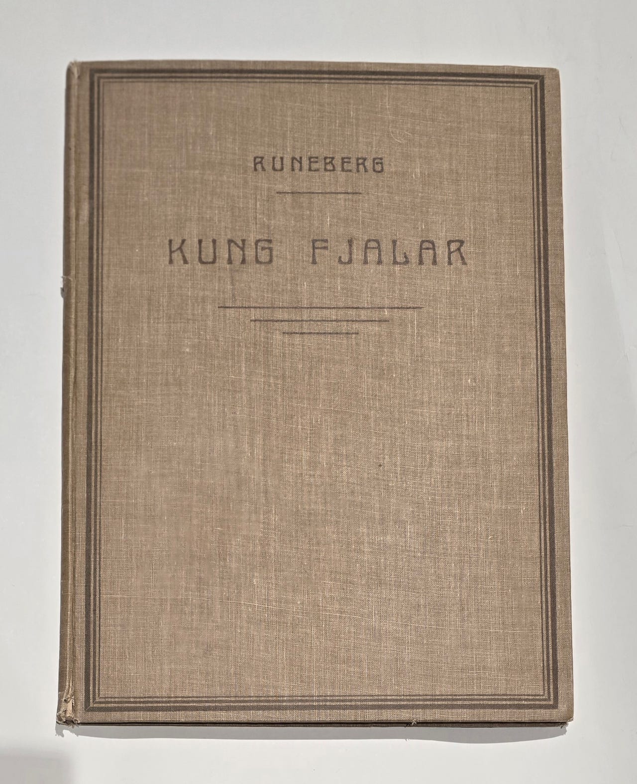 Kung Fjalar runokirja ruotsiksi vuodelta 1895 "EN DIKT I FEM SÅNGER" | Tori