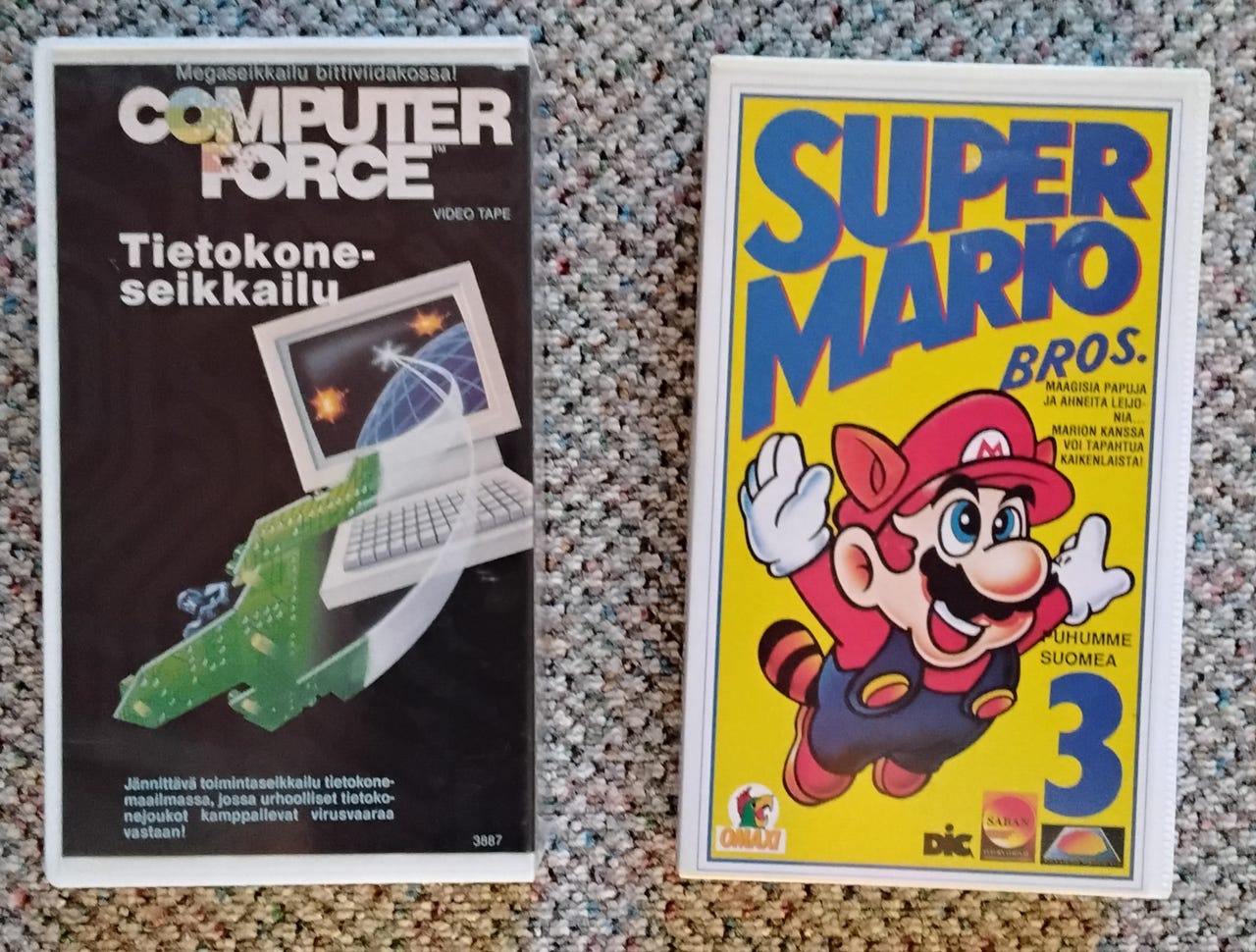 Nintendo Super Mario Bros 3 ja Computer Force VHS-elokuvat | Tori