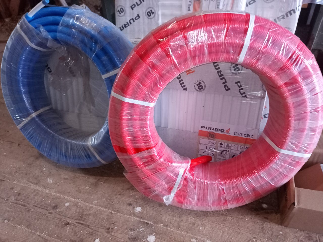 PEX/AL/PE putki 16x2,0 mm, 50 m punainen ja sininen | Tori