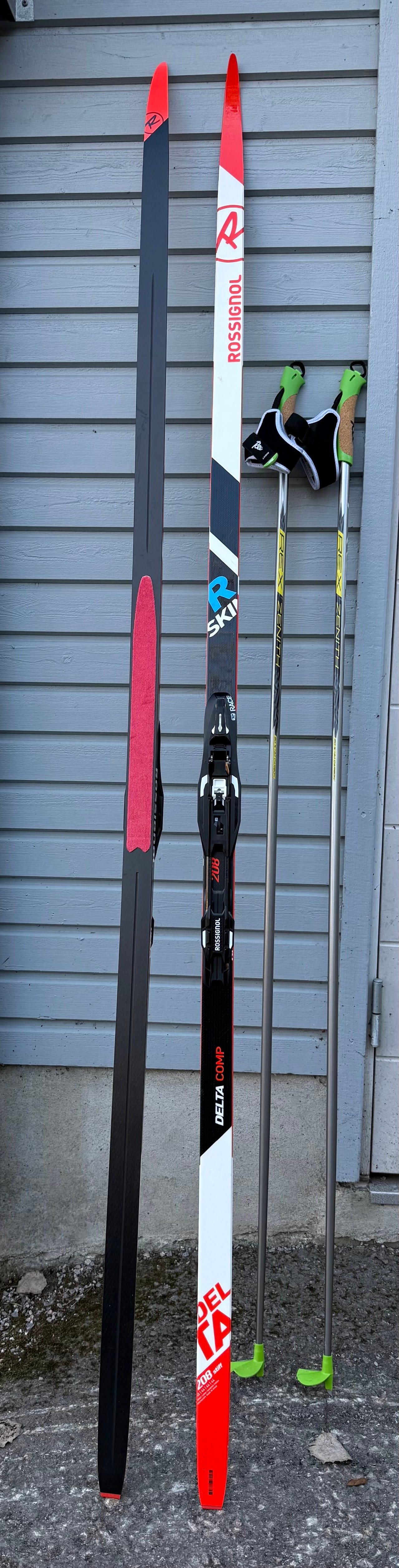 Rossignol Delta Comp R-Skin sukset + monot + sauvat – kuin uusi | Tori