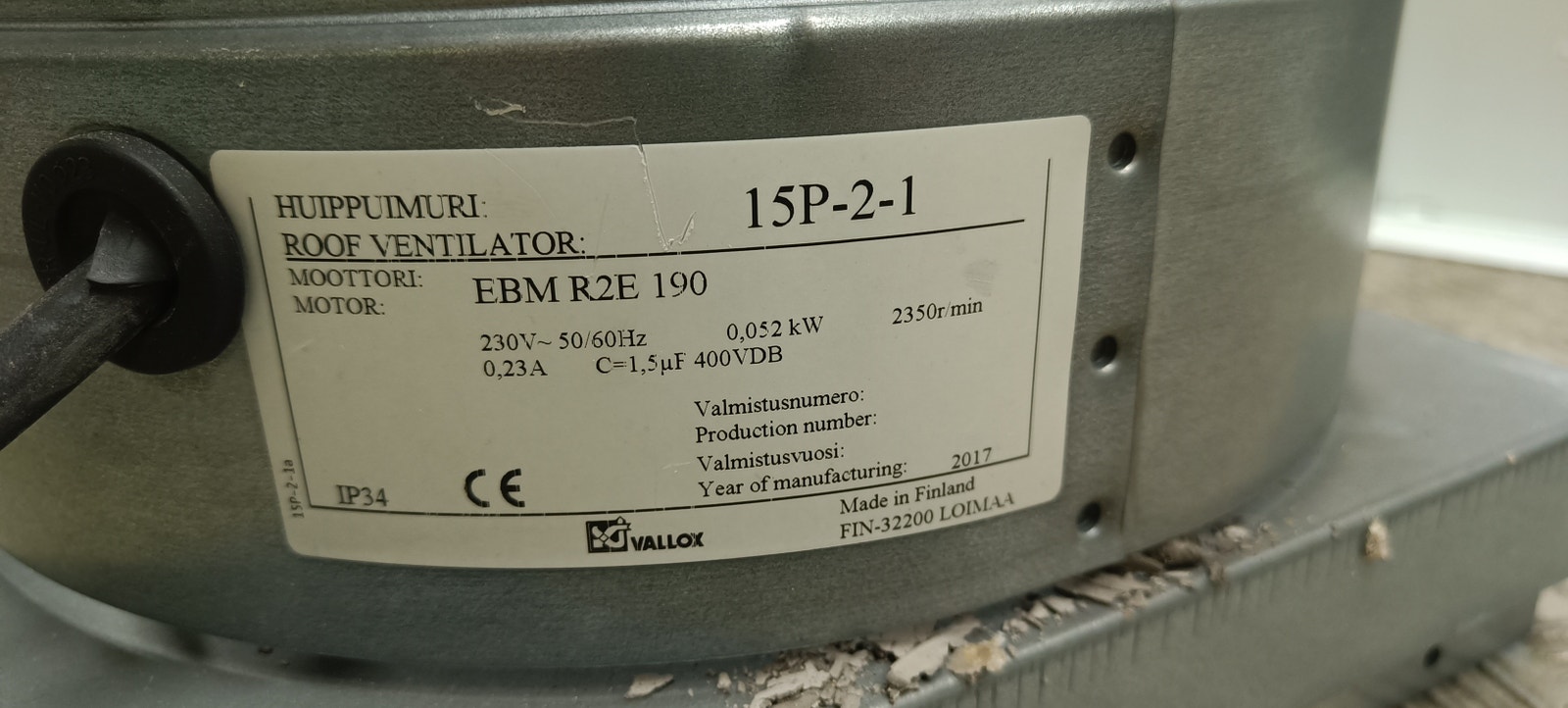 HUIPPUIMURI VALLOX 15P-2-1 (AC) | Tori