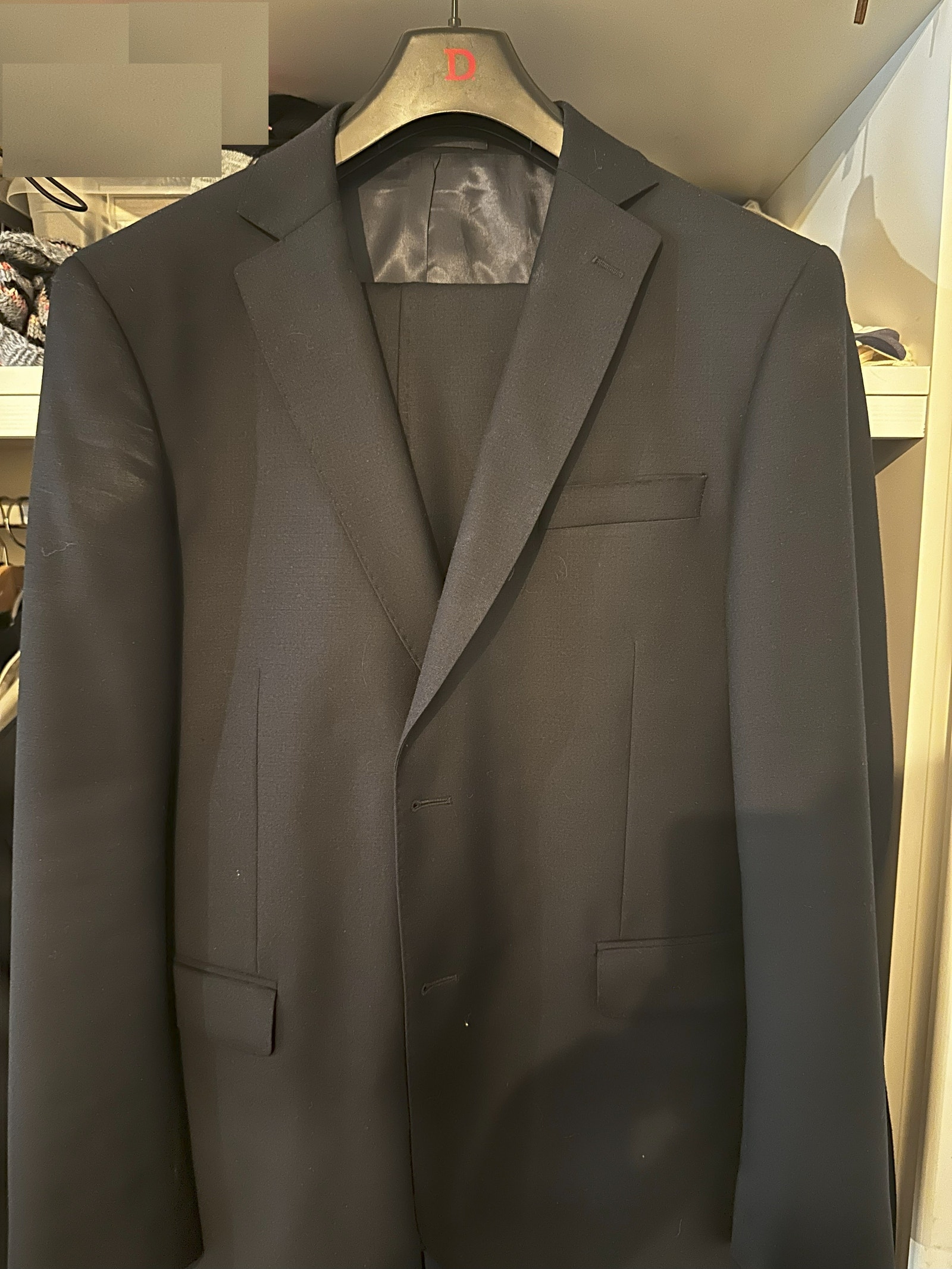 Dressmann musta miesten puku, housut 33/30 | takki 52 | Tori