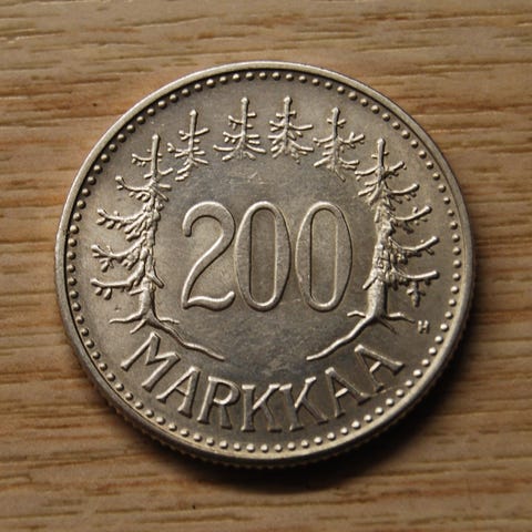 1000 Markkaa 1960, kolikko. Hopea | Tori