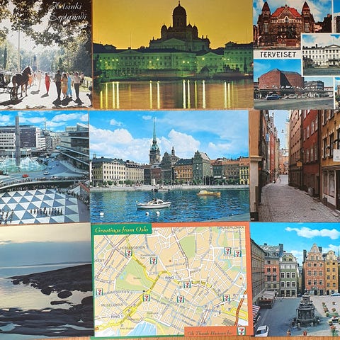 Postikortit Norja Ruotsi Tanska n. 35 kpl | Tori