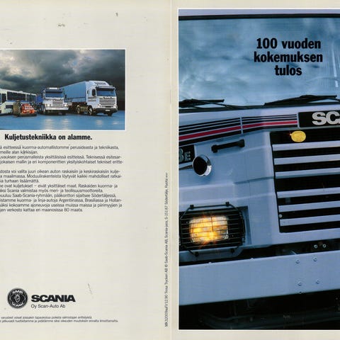 SCANIA rekka-auto mainoskyltti kuorma-auto metal kyltti teksti alumiini ...