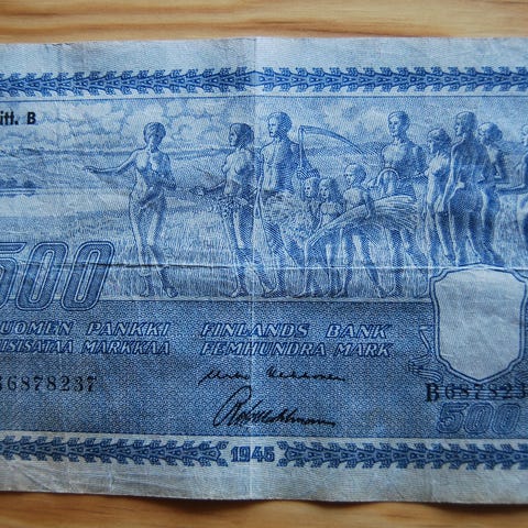 Saksa Seteli 5 Reichsmark vuodelta 1940 - 1945 | Tori