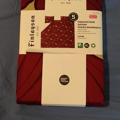 Finlayson puuvillasatiini pussilakanasetti 2kpl | Tori