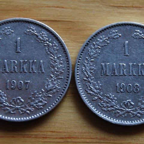 Suomen suuriruhtinaskunta 1 markka hopearaha 1915 | Tori