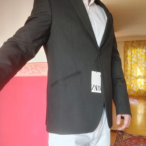 Pikkutakki ZARA 54 sininen merihenkinen | Tori