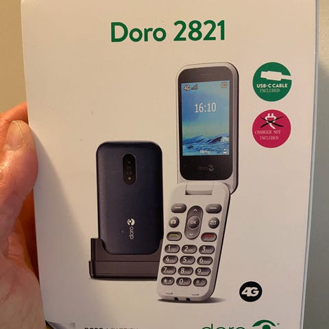 Puna valkoinen seniori puhelini | Tori