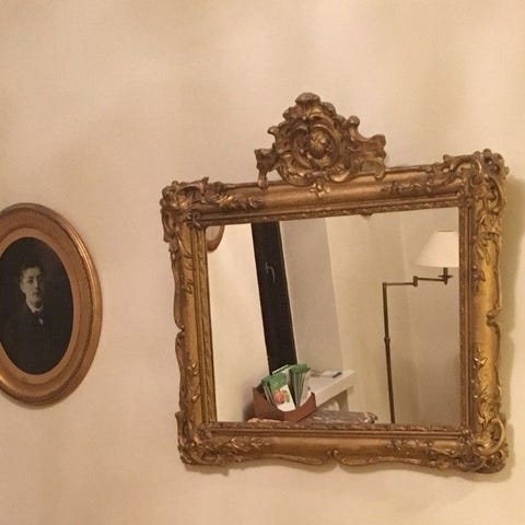 Iso kultakehyksinen peili | Tori