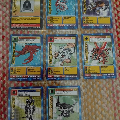 Digimon pelikortteja 35kpl | Tori