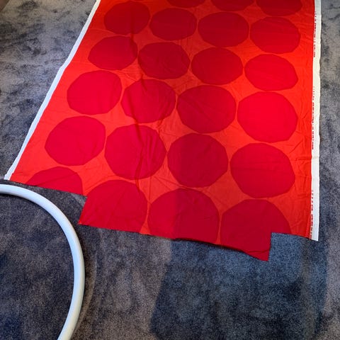 Marimekko pienet kivet sininen lakanakangas 5,9 metriä | Tori