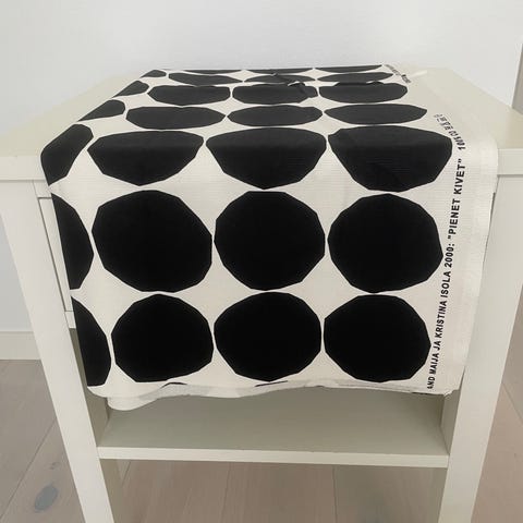 Marimekko pienet kivet sininen lakanakangas 5,9 metriä | Tori