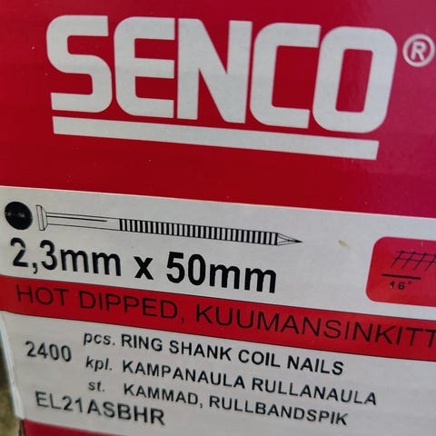 Senco Kampanaula, rullanaula kuumasinkitty 2,3 mm x 60 mm 2 x 2400 kpl ...