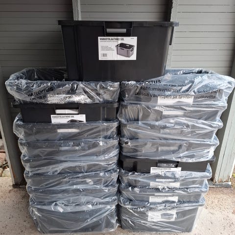 K-raudan pahvisia muuttolaatikoita 21kpl | Tori