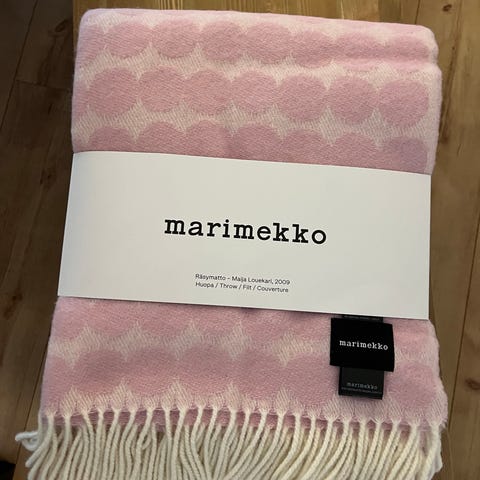 Räsymatto huopa, viltti, torkkupeitto vaaleanpuna-valkoinen 130x170cm ...