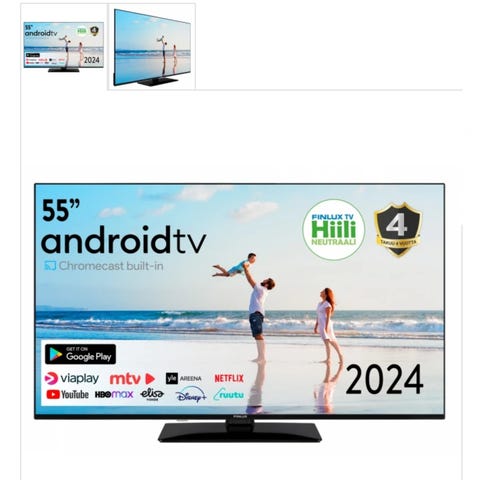 Finlux valkoinen v.2023 4K Android Smart led tv | Tori