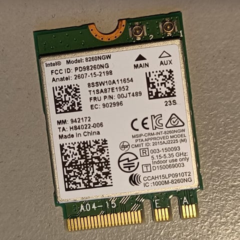 Ubit WLAN-kortti PCIe – Intel Wi-Fi 6E AX210, jopa 5400 Mbit/s ...