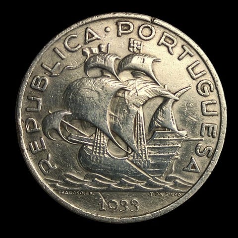 Portugali. Manuel II. Silver 500 Réis Coin (12,5gr) 1908 () | Tori