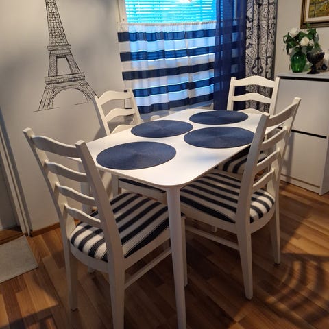 Valkoinen/harma ruokailuryhmä | Tori