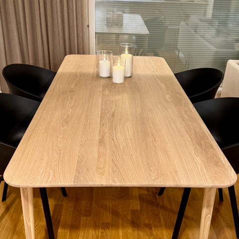 Gazzda Tink ruokapöytä 90x220cm, valkovahattu tammi | Tori