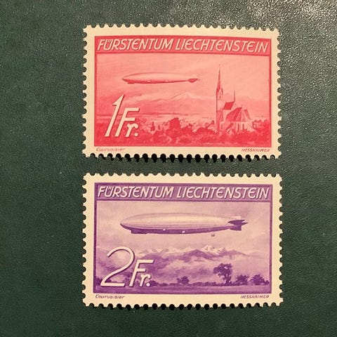 Liechtenstein 1931 - Zeppelins - Michel 114/115 | Tori