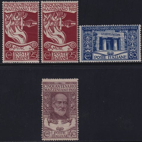 Italian kuningaskunta 1925 - Soprastampattu tilauspalvelu – Koko sarja ...