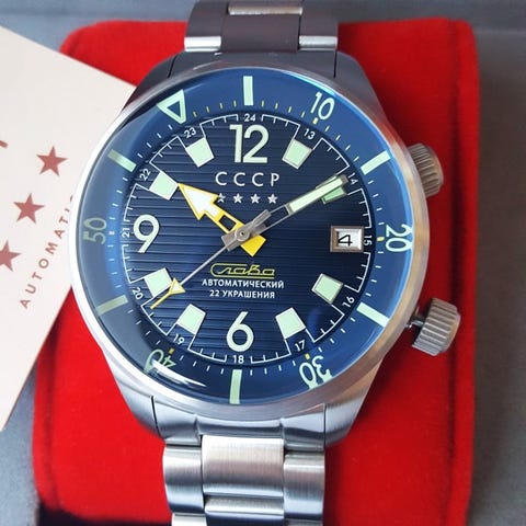 CCCP - Automatic - Slava - Rare - Open Date - Gold - New - Miehet ...