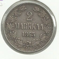 Suomen suuriruhtinaskunta 1 markka hopearaha 1892 Rahakehyksessä | Tori