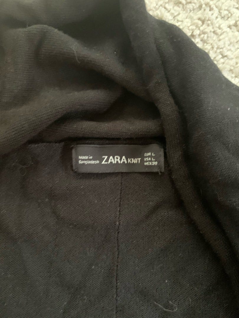 Zara musta neuletakki L | Tori