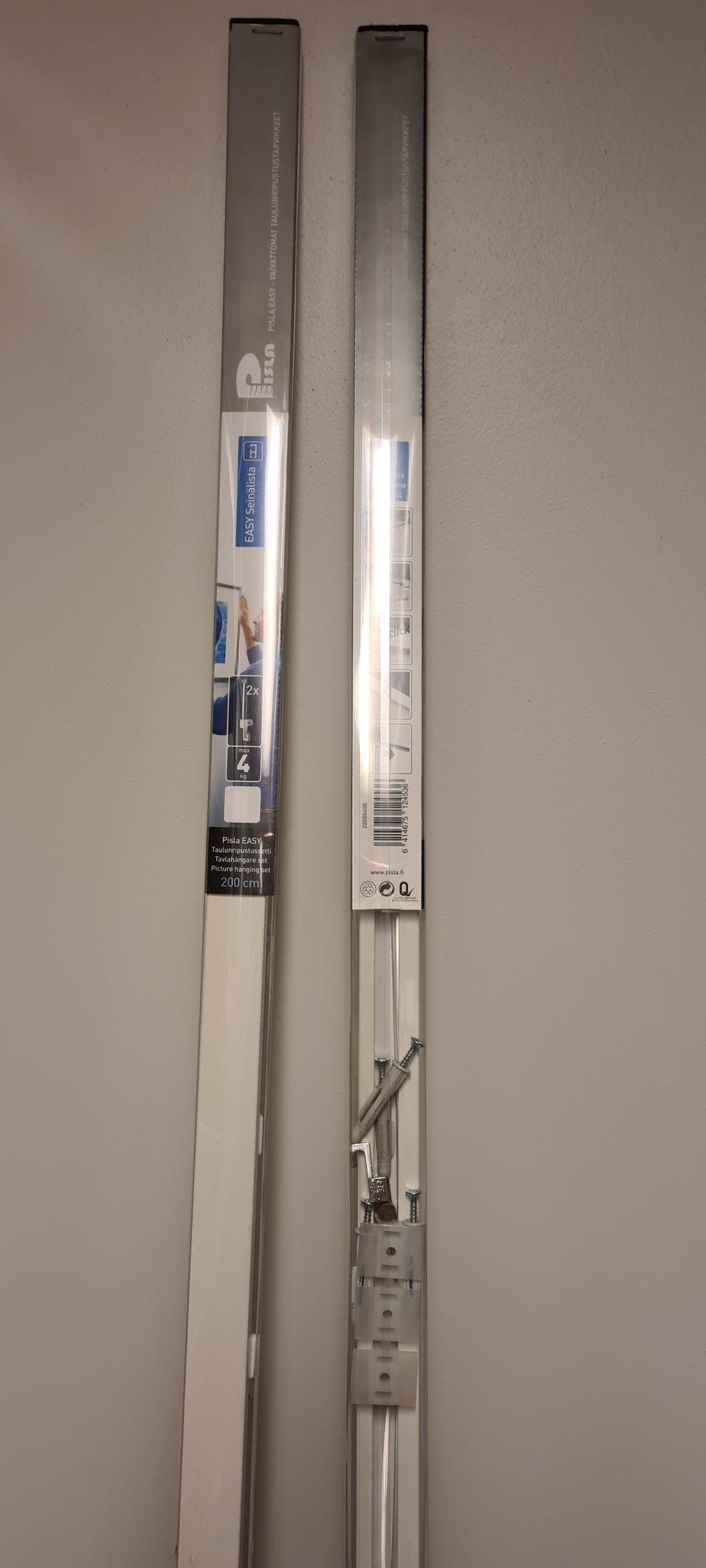 Pisla EASY taulunripustussetti 200 cm valkoinen | Tori