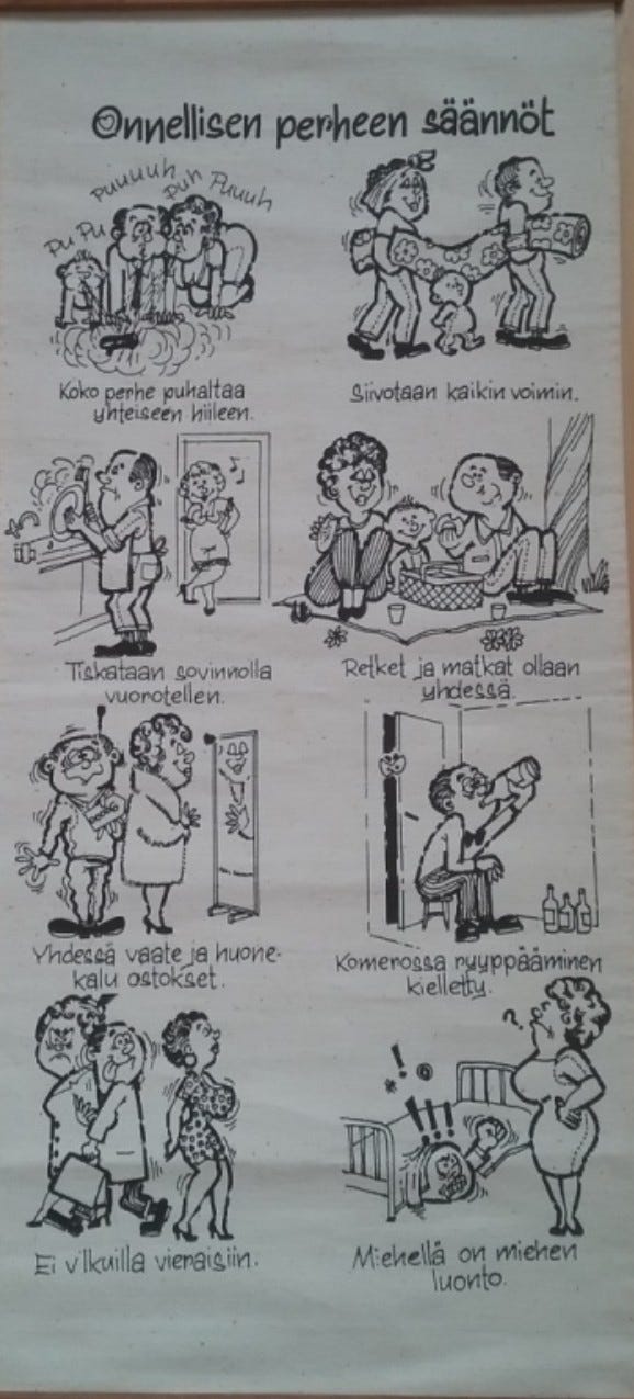 Onnellisen perheen säännöt kangastaulu | Tori